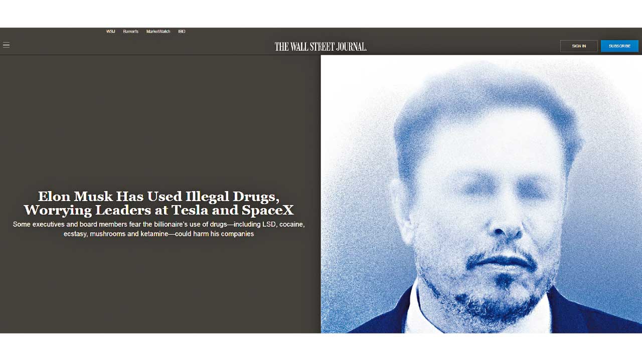 美媒指長期吸毒 馬斯克︰3年隨機藥檢無發現 | am730